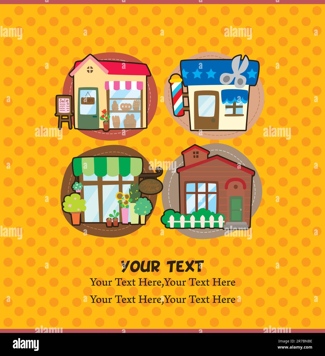 cartoon house/shop card Stock Vector Image & Art - Alamy