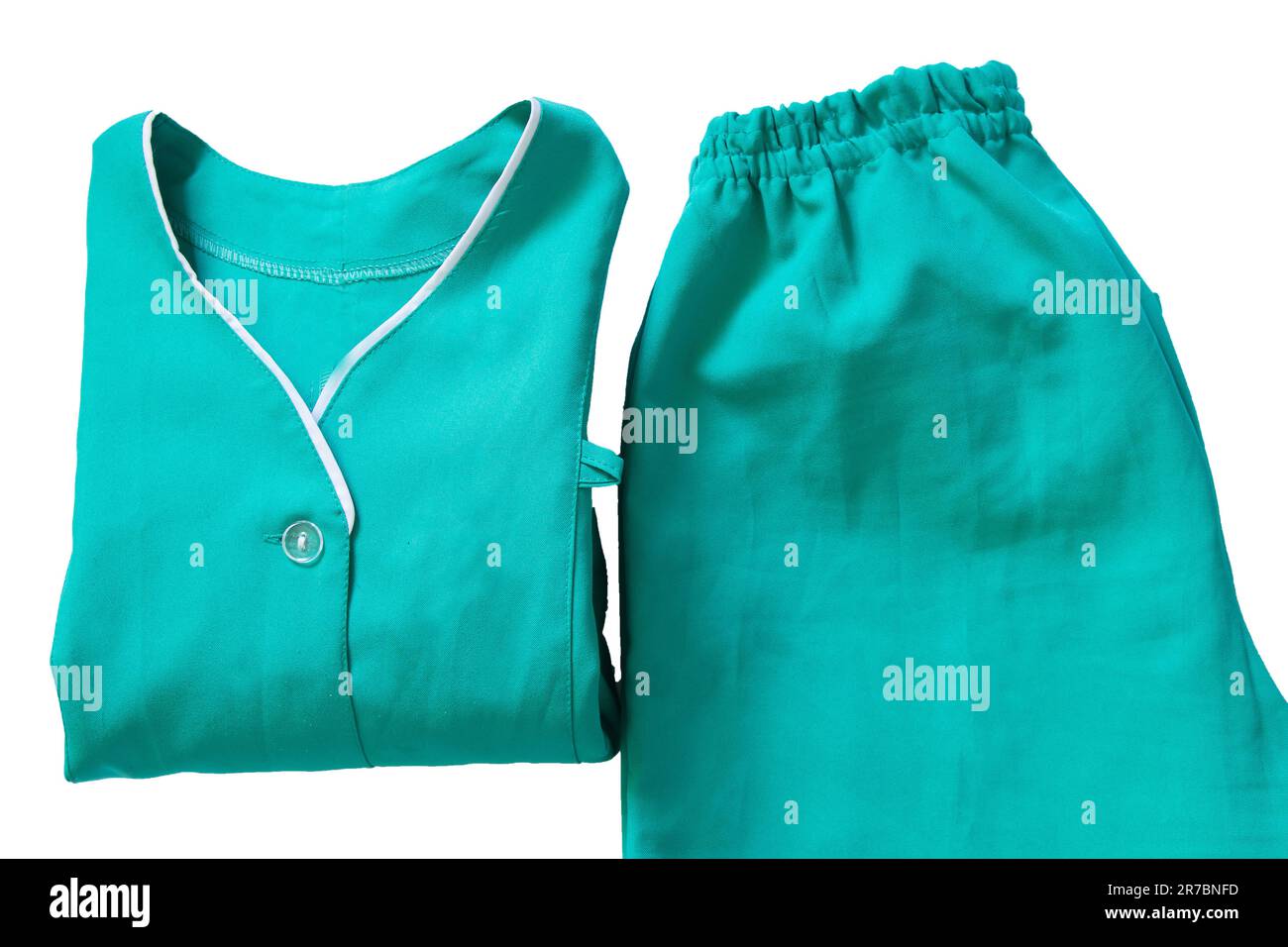 nurse work clothes in ukrainian hospital on white background Stock ...