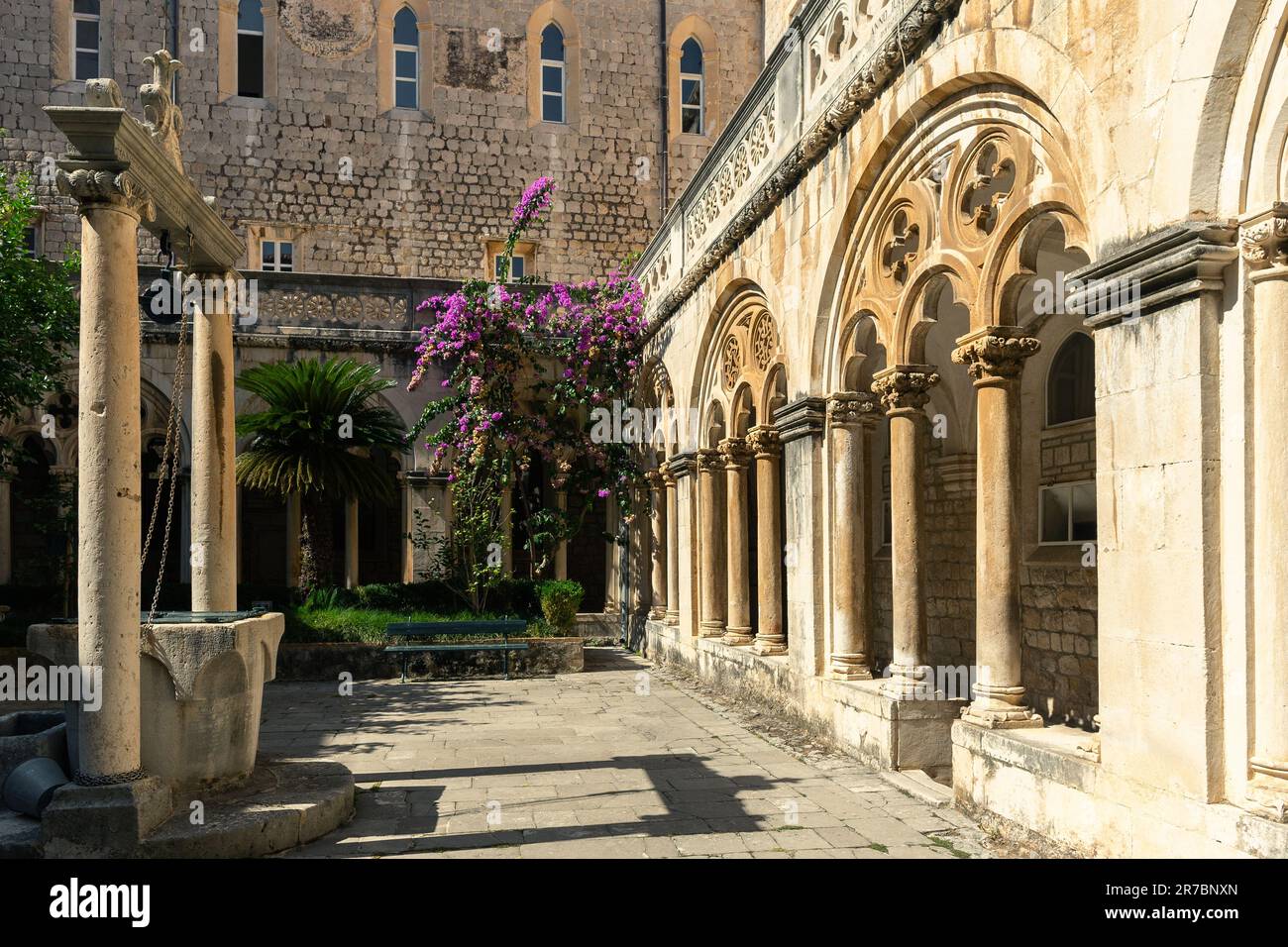 Dubrovnik Dominican Monastery Inner Courtyard, Famous Tourist ...