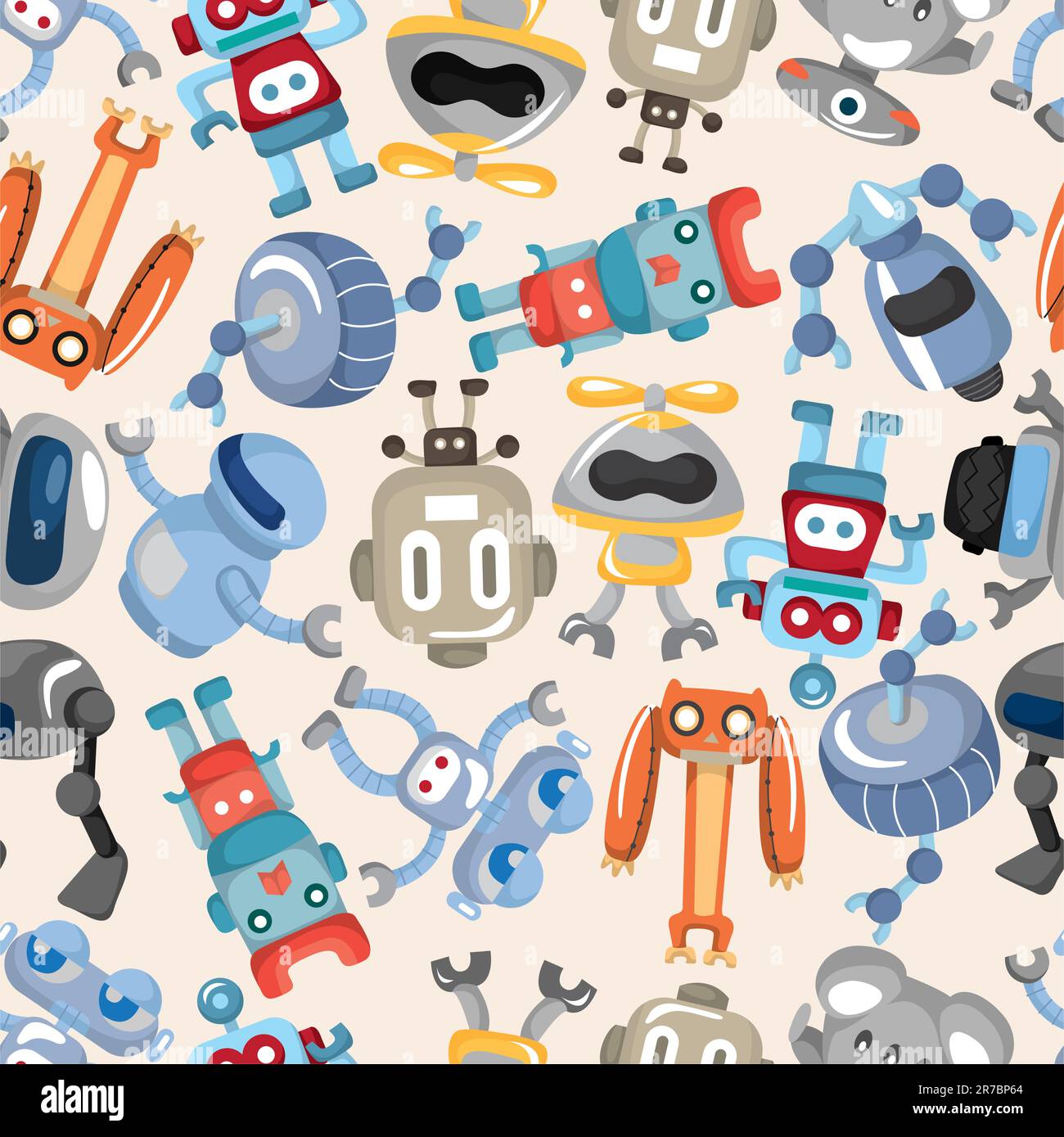 seamless robot pattern Stock Vector Image & Art - Alamy
