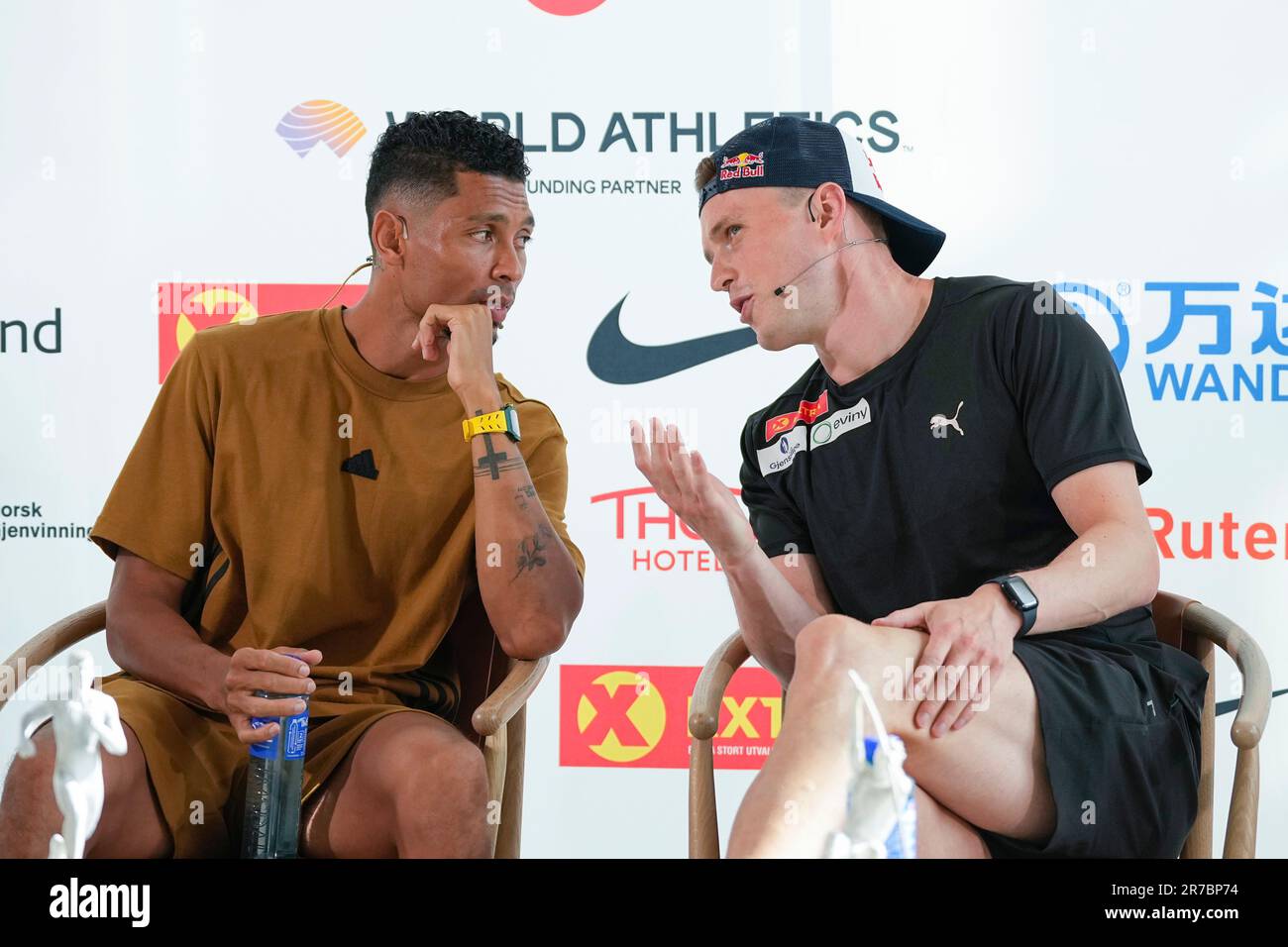 Oslo 20230614.South African Wayde van Niekerk (left) and Karsten ...