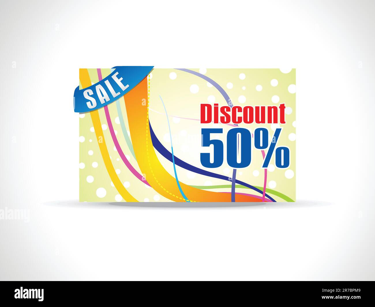 abstract colorful discount card vector illustration Stock Vector Image ...