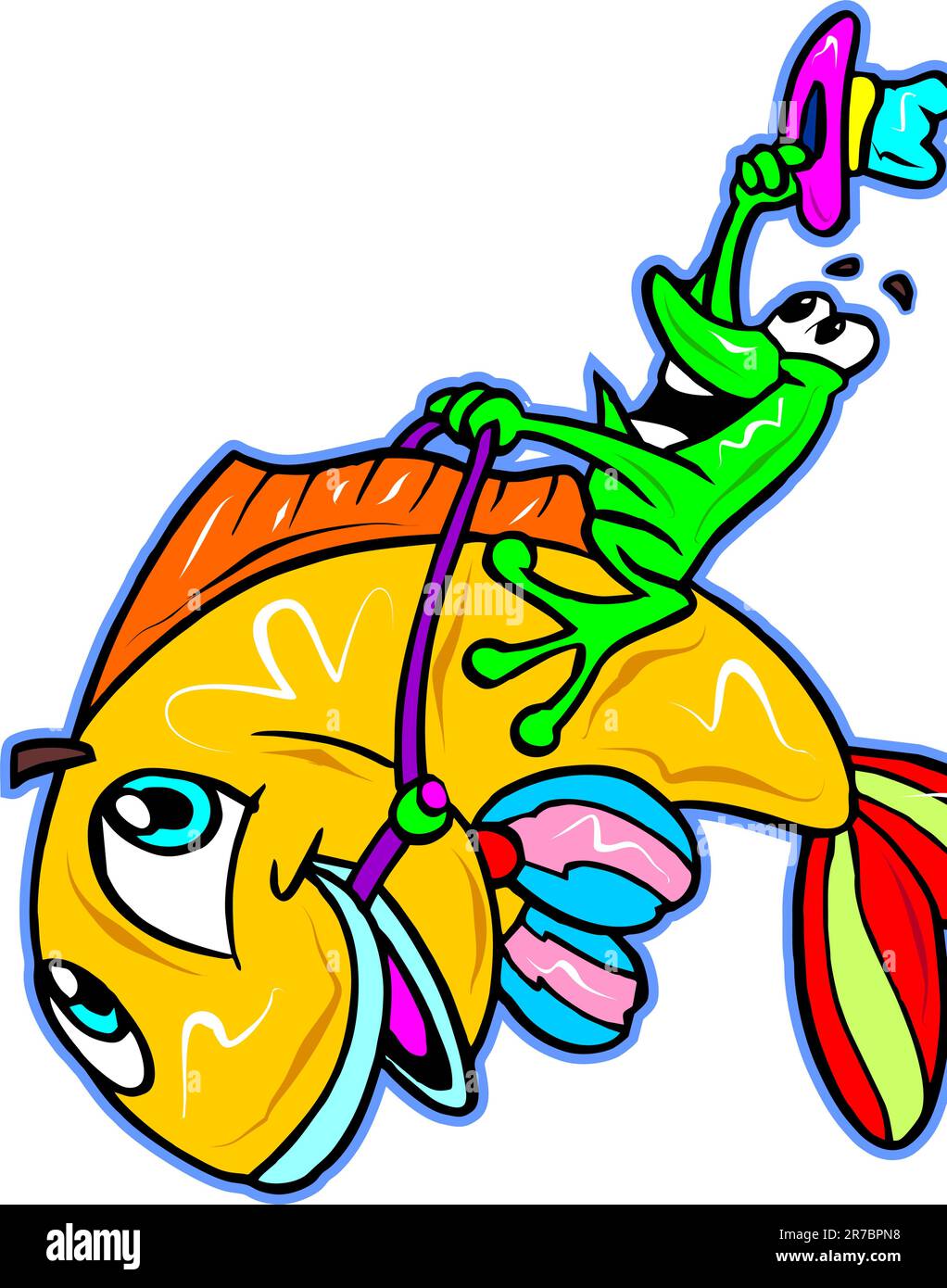 Frog cartoon drawing Stock Vector Images - Alamy