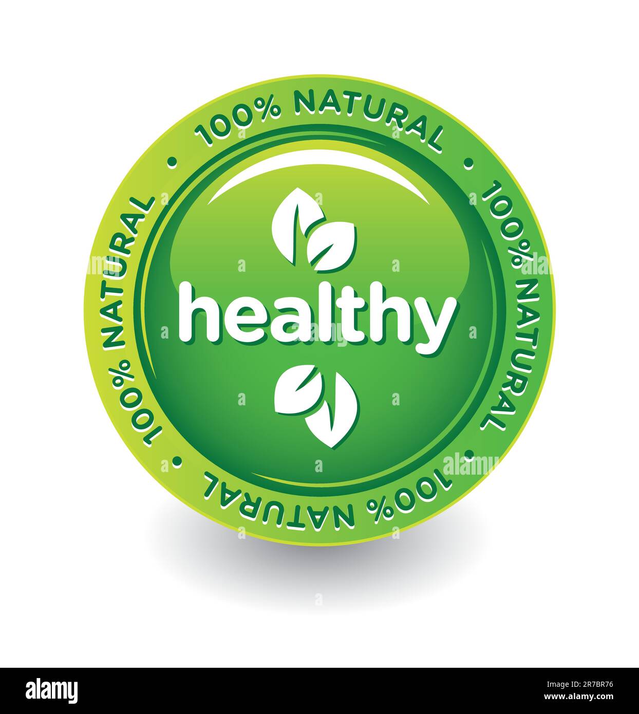 Healthy label or sticker for food and product packaging - vector ...