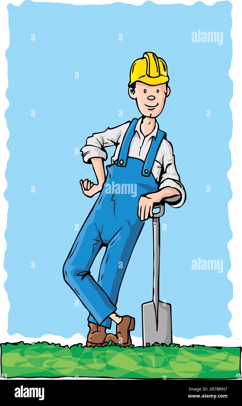 Spade in hand Stock Vector Images - Alamy