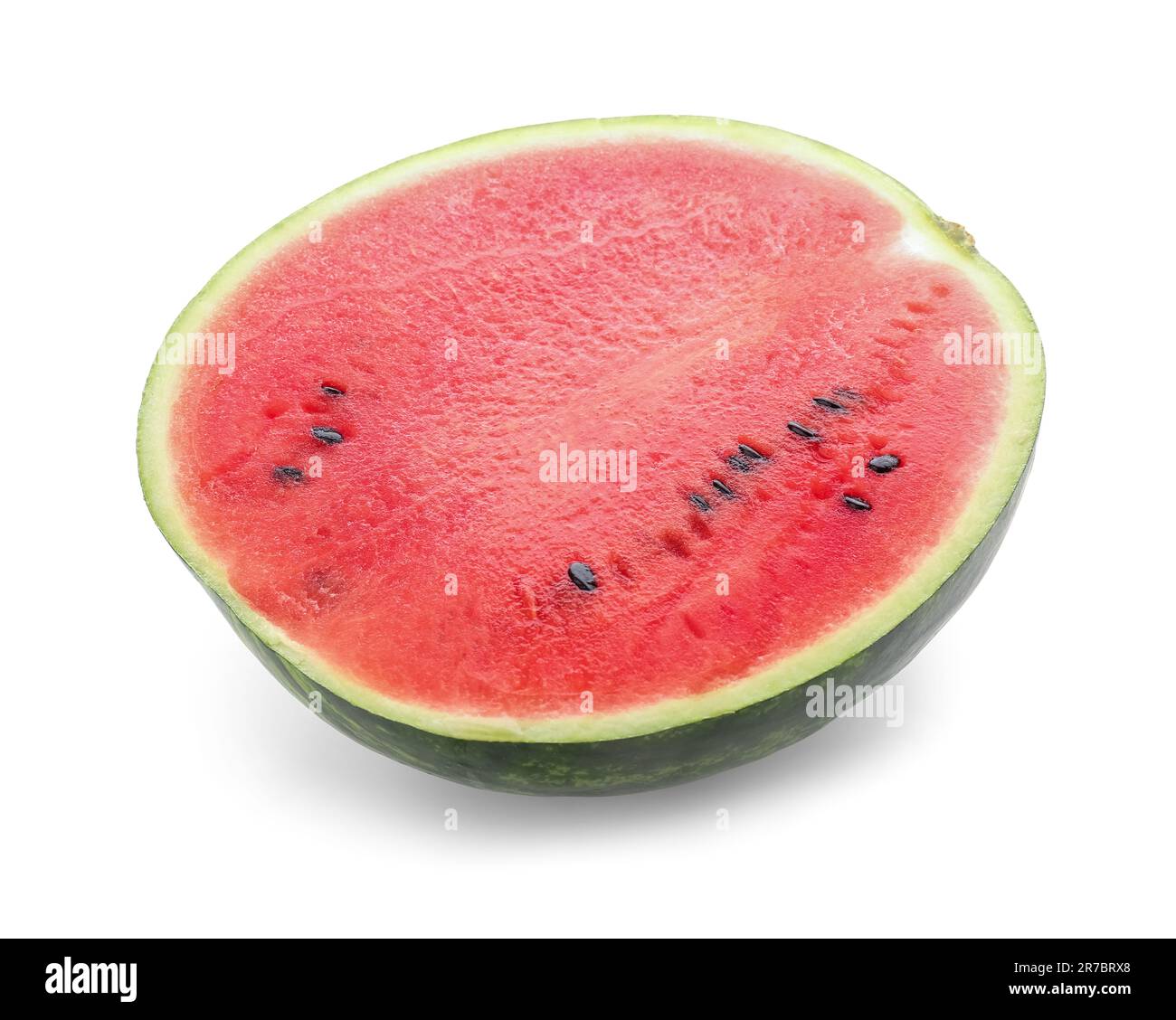 Half of fresh watermelon on white background Stock Photo - Alamy