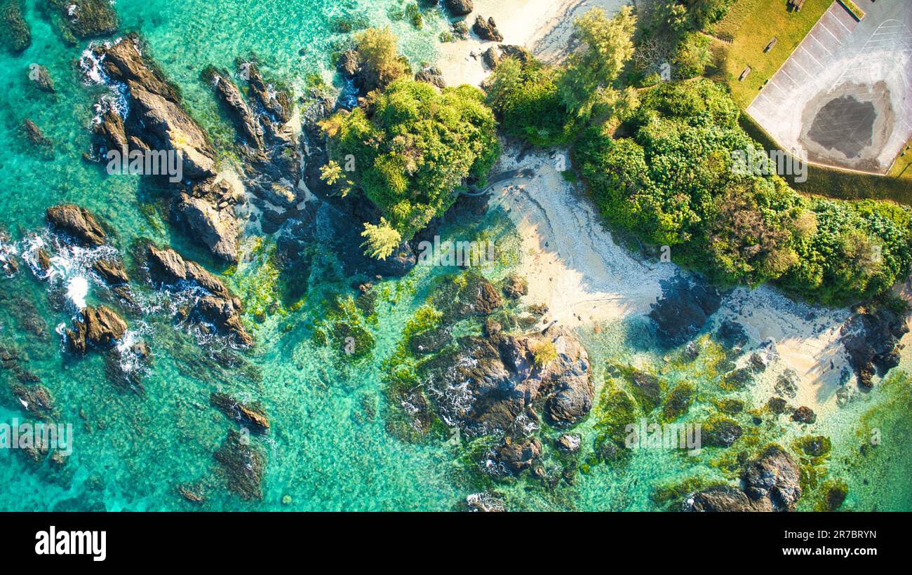 An aerial view of Okinawa Island, Japan Stock Photo - Alamy
