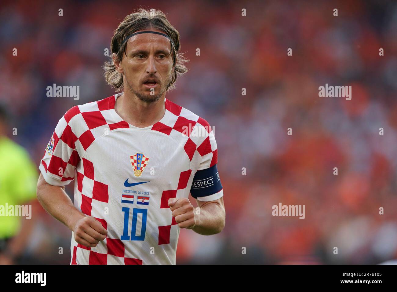 STADION FEYENOORD, NETHERLANDS - JUNE 14: Luka Modric of Croatia looks ...