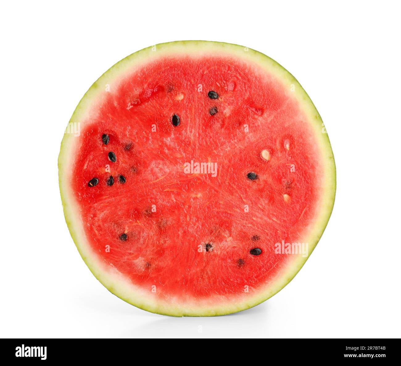 Half of fresh watermelon on white background Stock Photo - Alamy