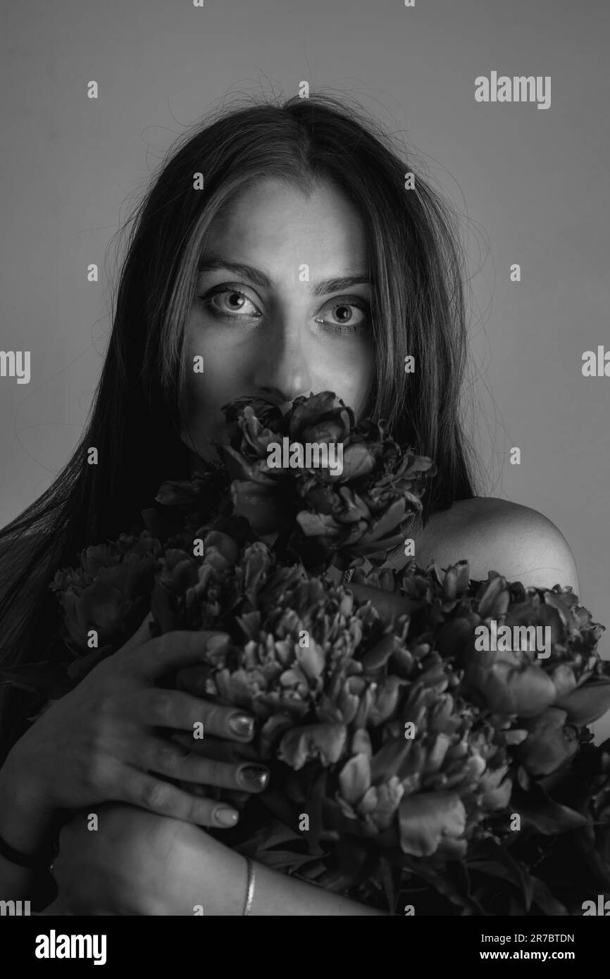 Spring boy kid child Black and White Stock Photos & Images - Alamy