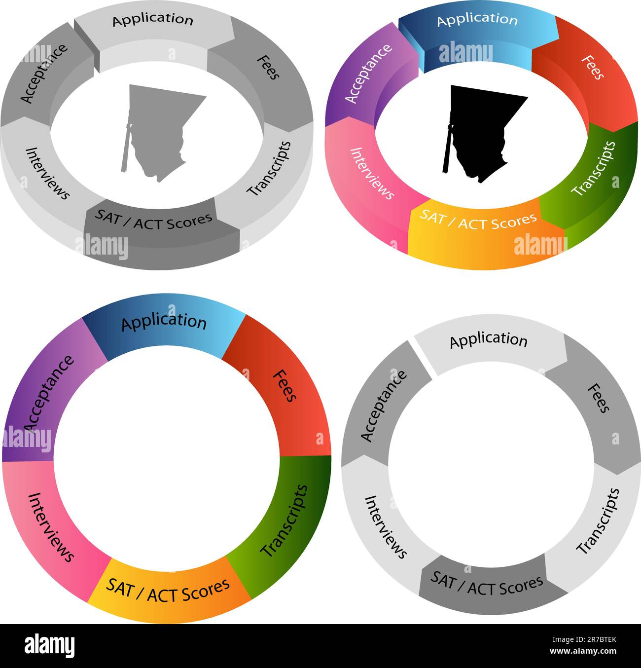 An image of applying to college process charts Stock Vector Image & Art ...