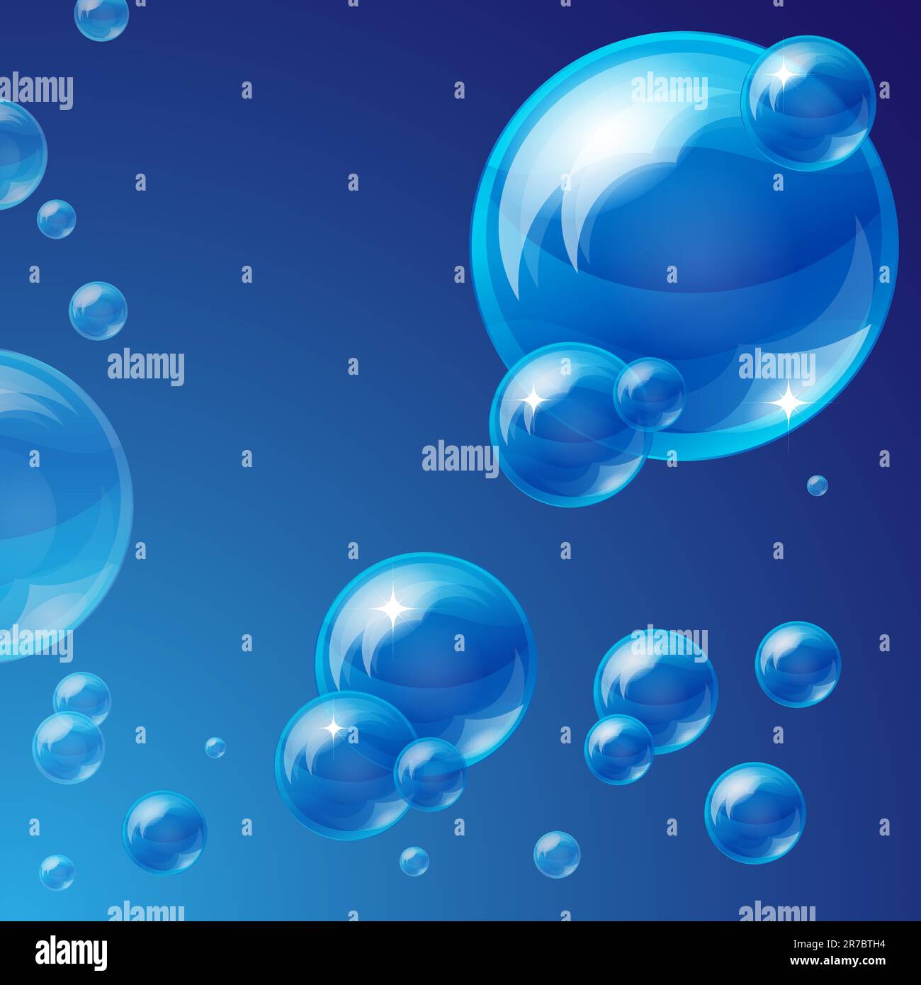 Blue bubbles background, vector image Stock Vector Image & Art - Alamy
