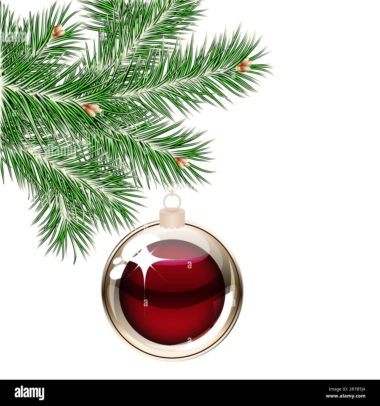 Christmas tree transparent balls Stock Vector Images - Alamy