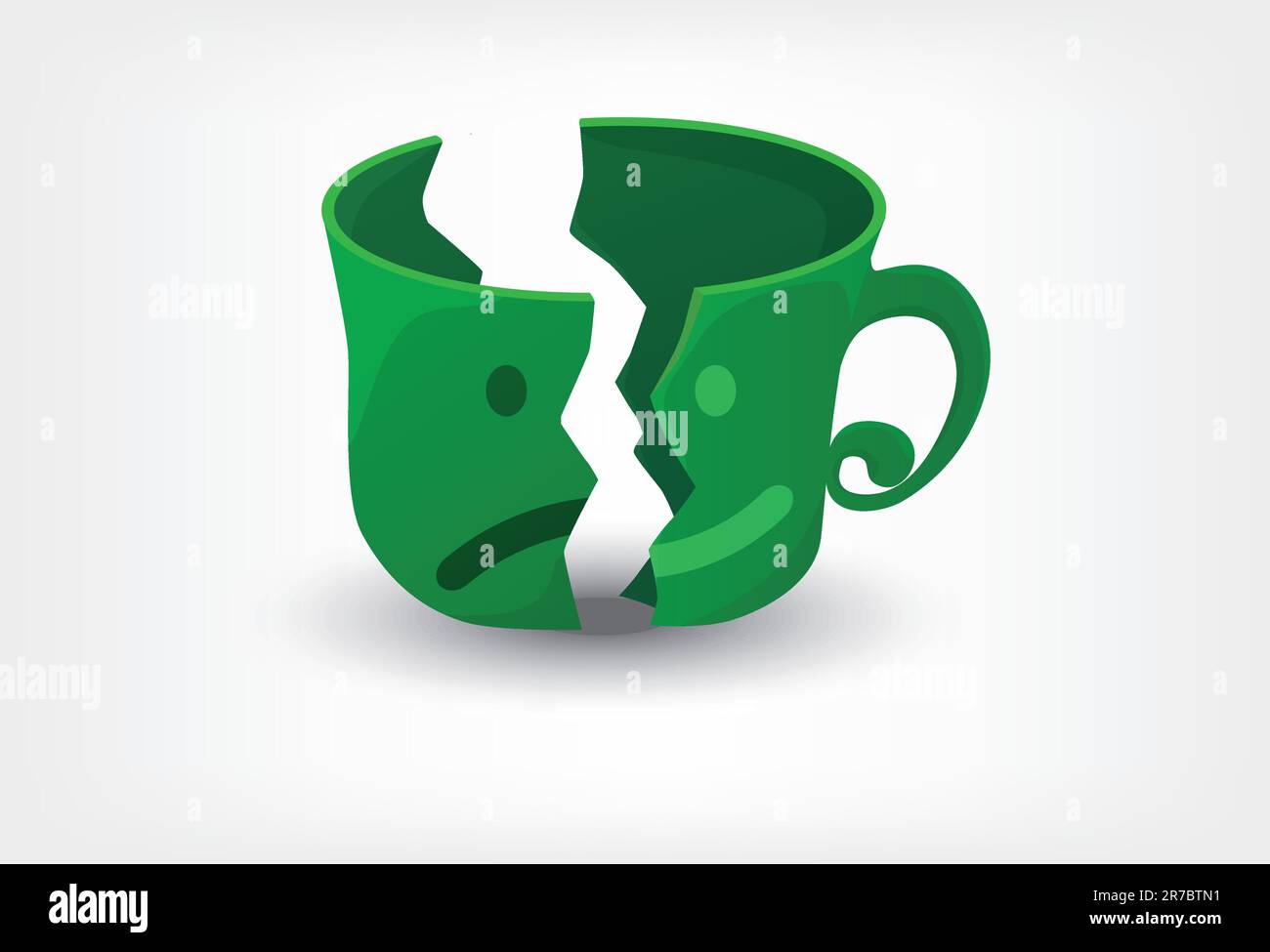 Cracked cup Stock Vector Images - Alamy