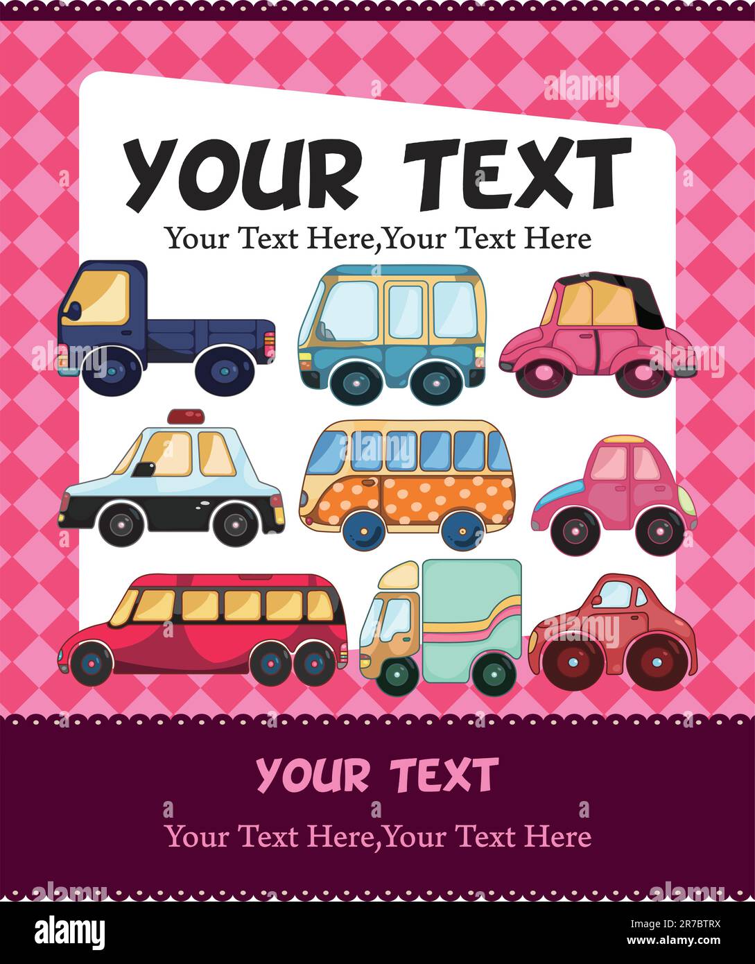 cartoon car card Stock Vector Image & Art - Alamy