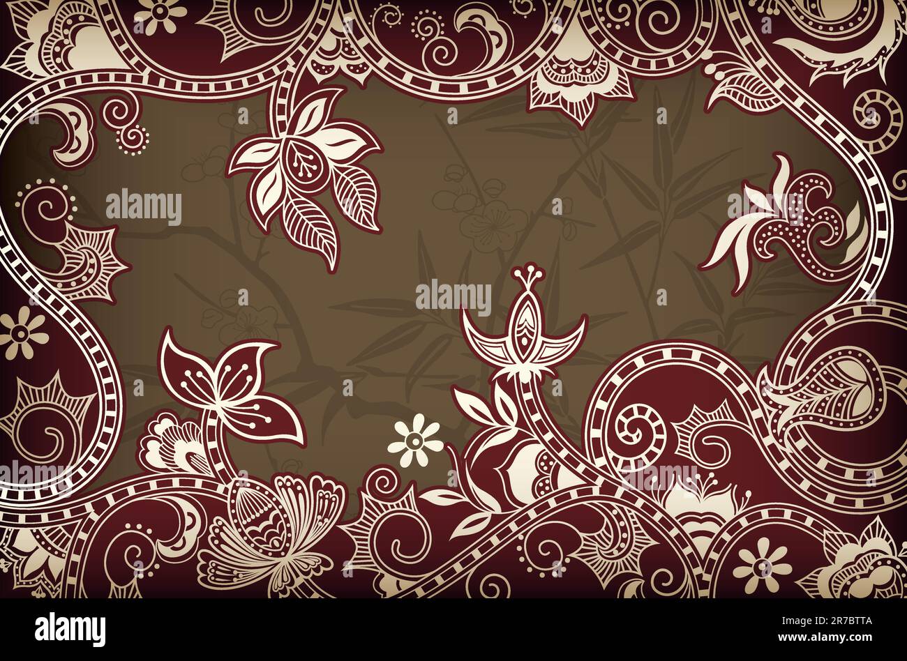 Illustration of abstract floral scrolls Stock Vector Image & Art - Alamy