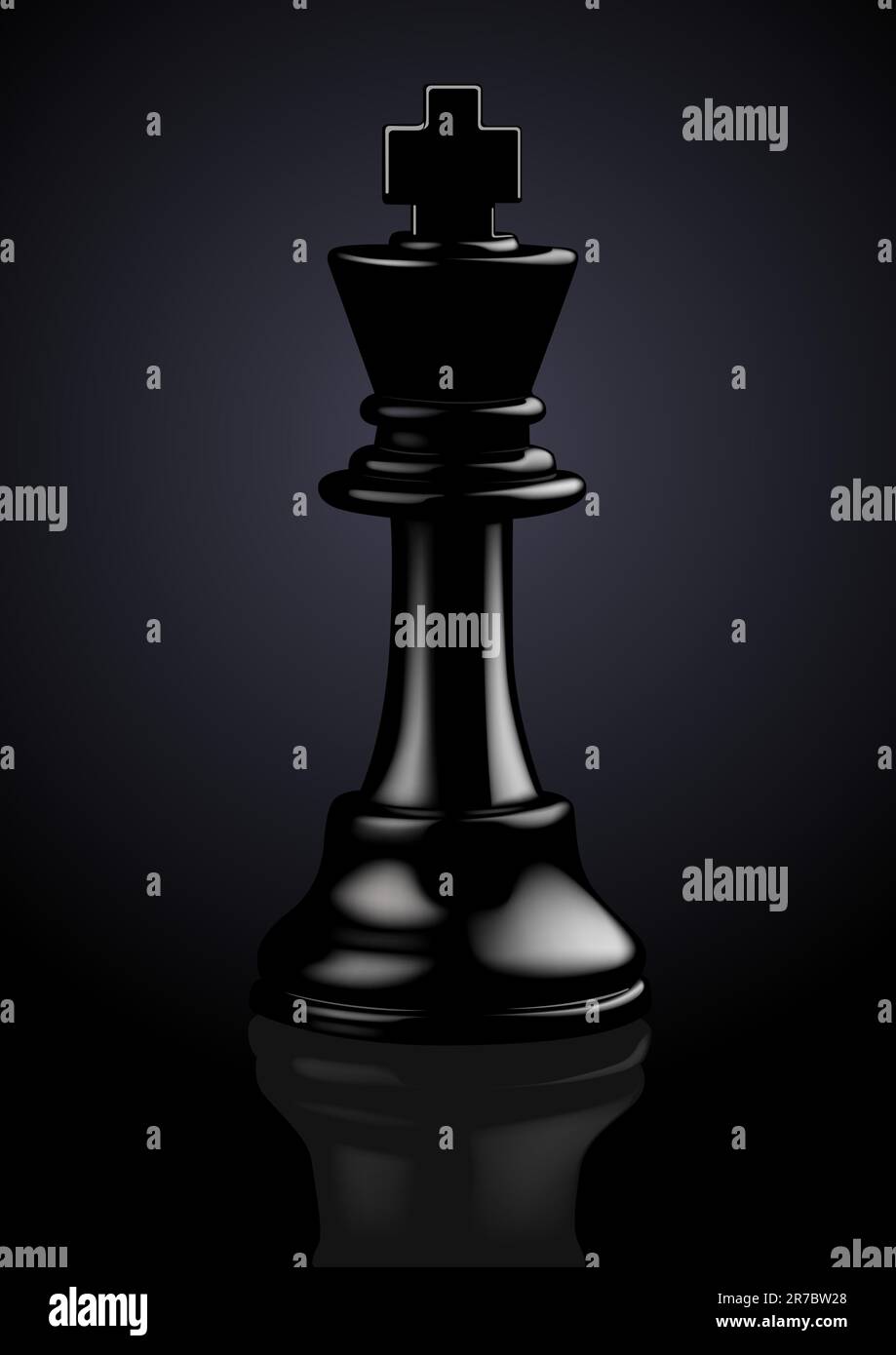 Chess Black King - Vector Illustration Stock Vector Image & Art - Alamy