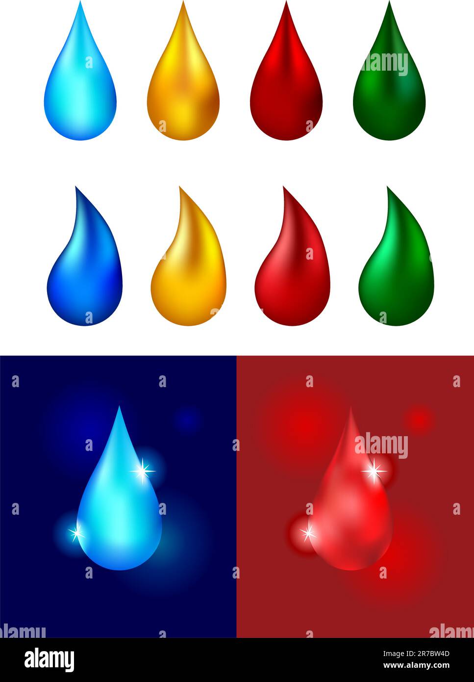 Different colored drops - Vector Illustration Stock Vector Image & Art ...