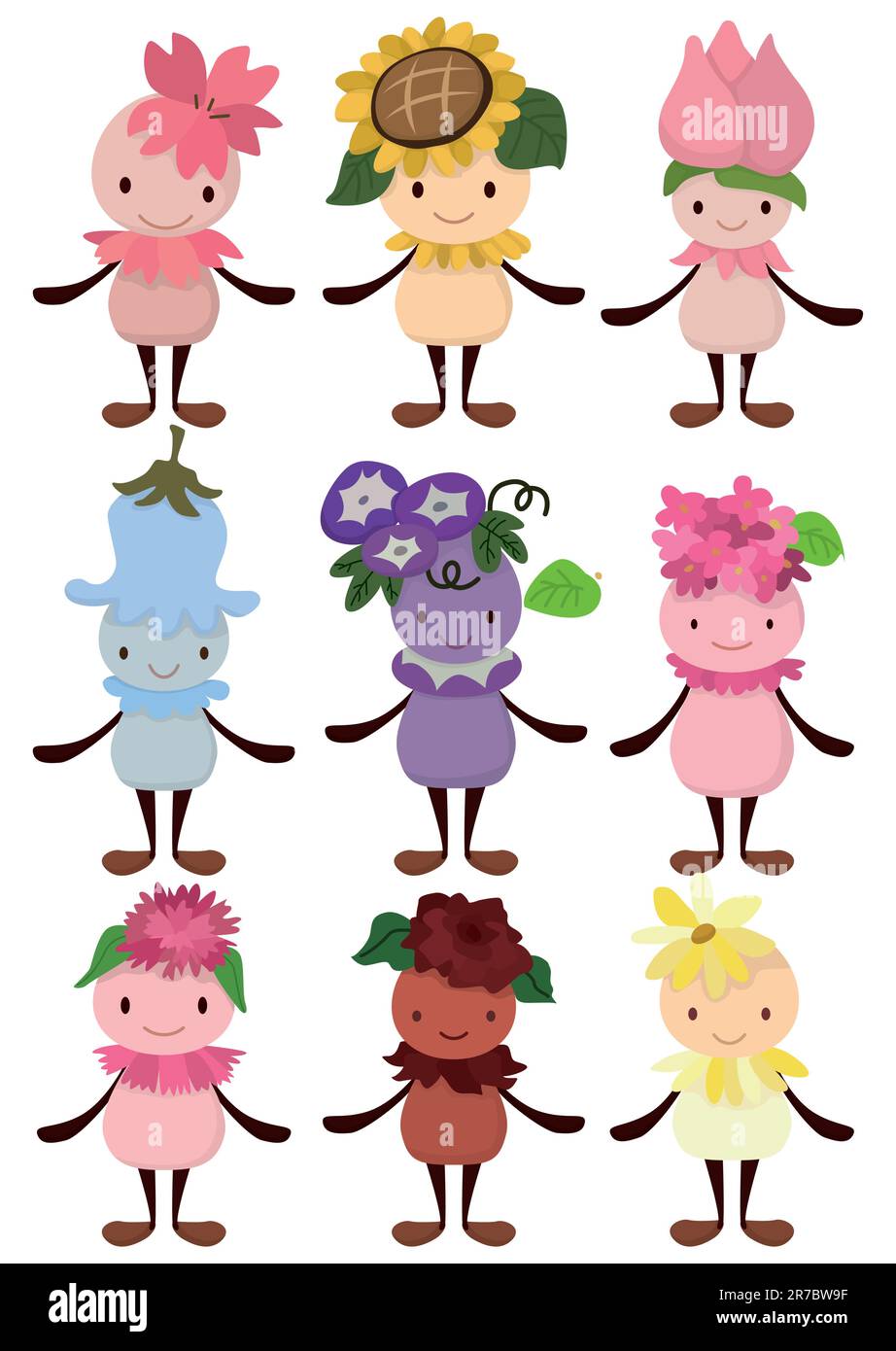 Flower child draw Stock Vector Images - Alamy