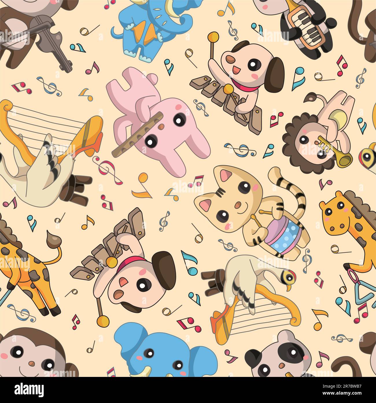 Violin pattern seamless background Stock Vector Images - Alamy