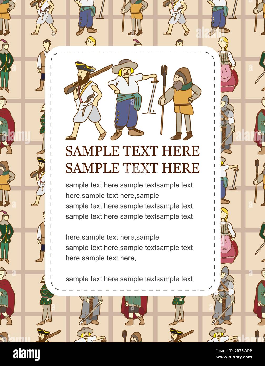 Medieval people card Stock Vector Image & Art - Alamy