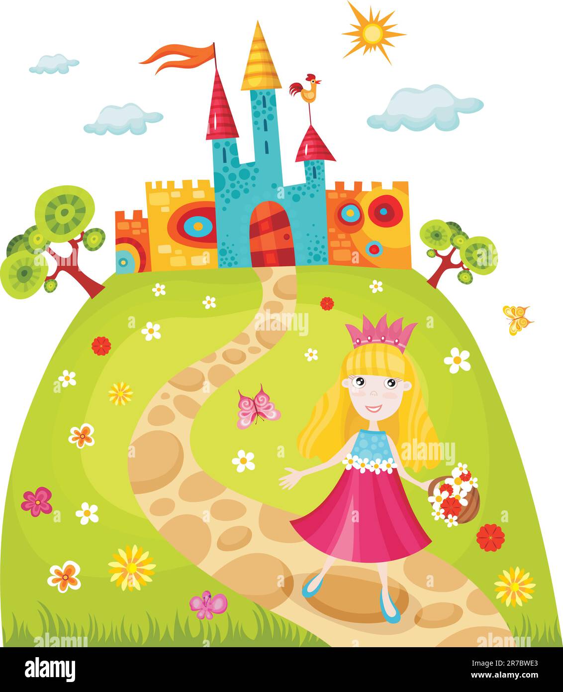 vector illustration of a cute princess Stock Vector Image & Art - Alamy
