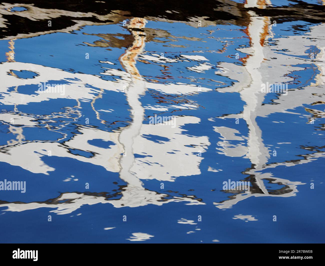 Reflection in sea lock waters Stock Photo - Alamy