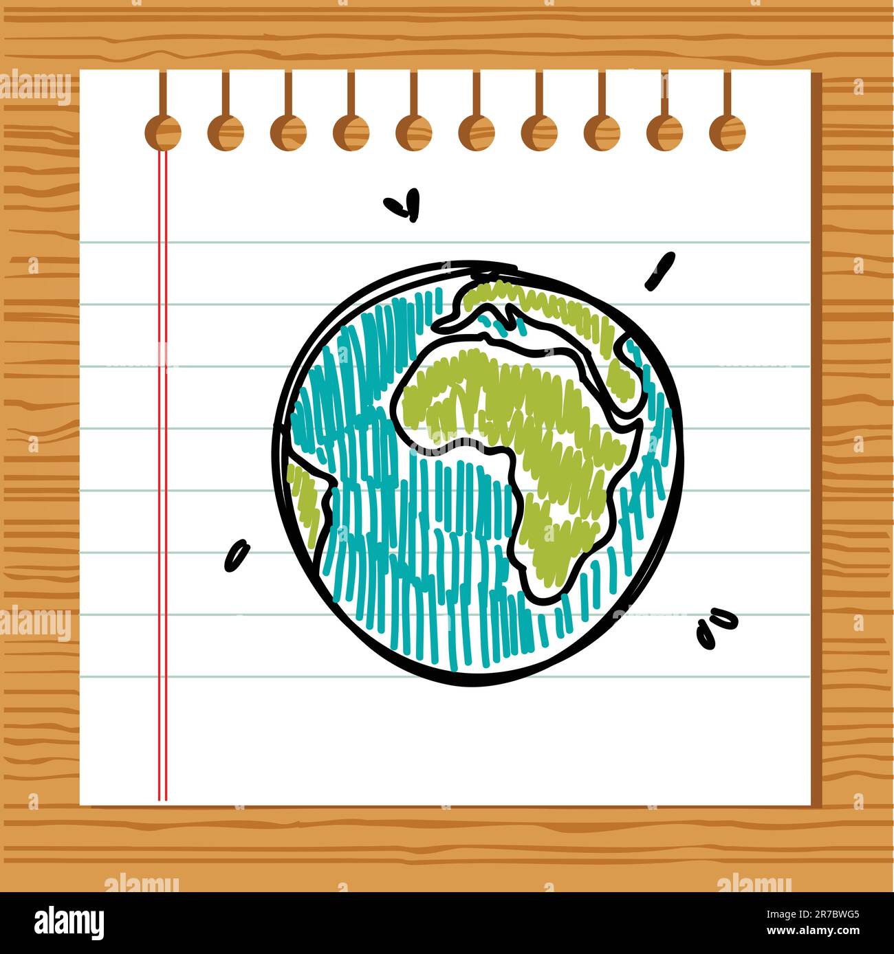 Hand drawn earth, vector illustration Stock Vector Image & Art - Alamy