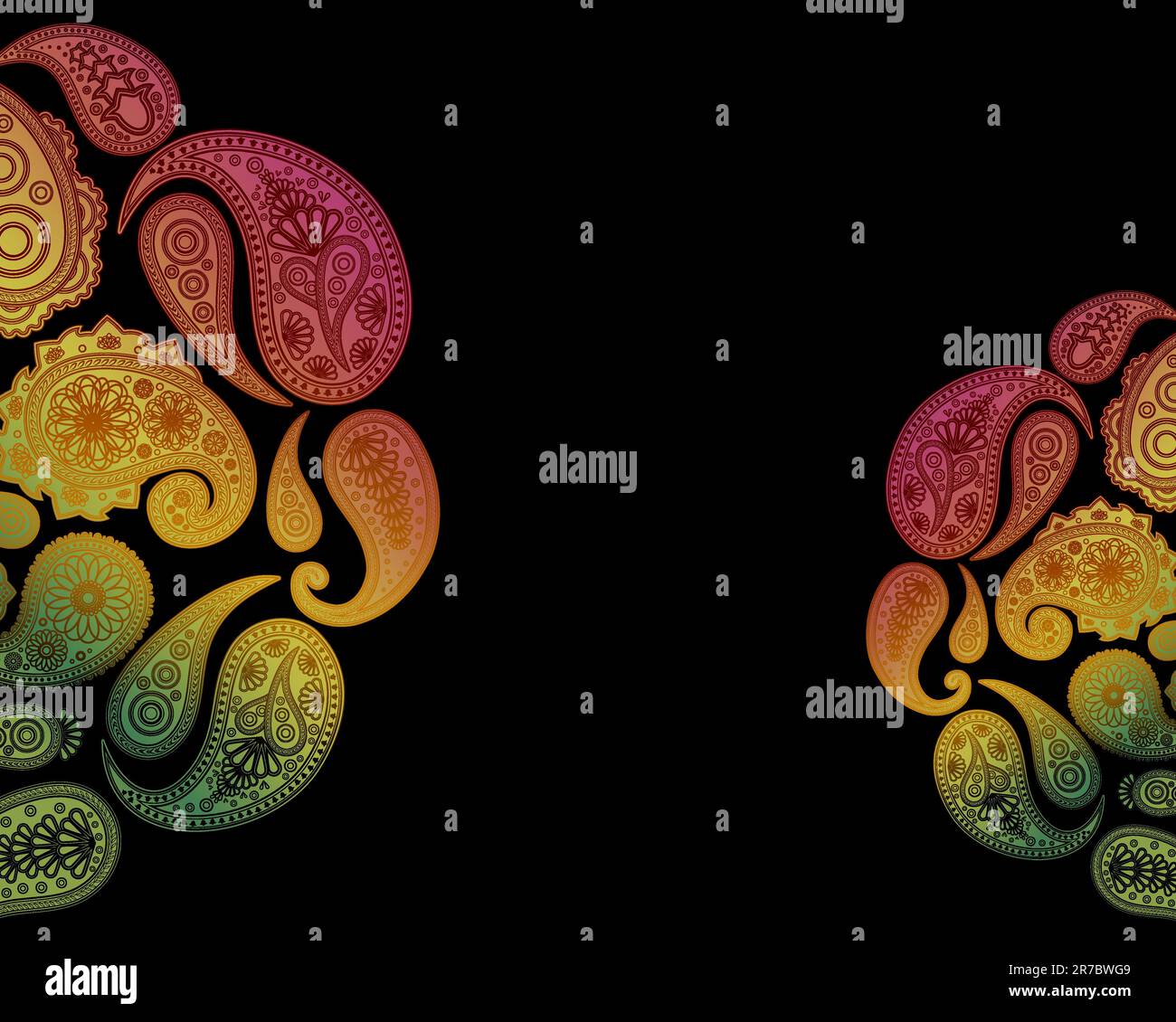 Vector Paisley Card Stock Vector Image & Art - Alamy