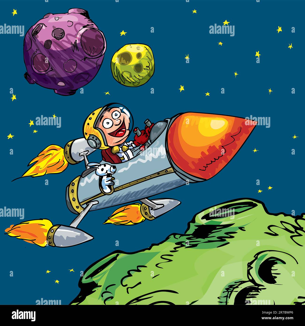 Child rocket Stock Vector Images - Alamy