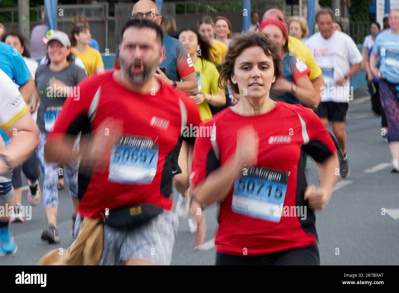 14 June 2023, Hesse, Frankfurt/Main: Participants in the J.P. Morgan ...