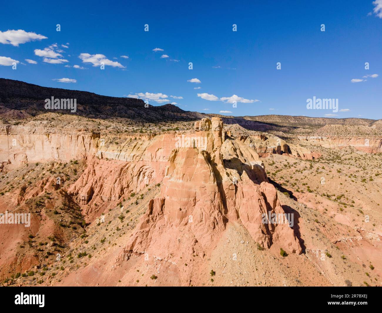 Aerial photograph of Georgia O'Keefe's Ghost Ranch, near Abiquiu, New ...