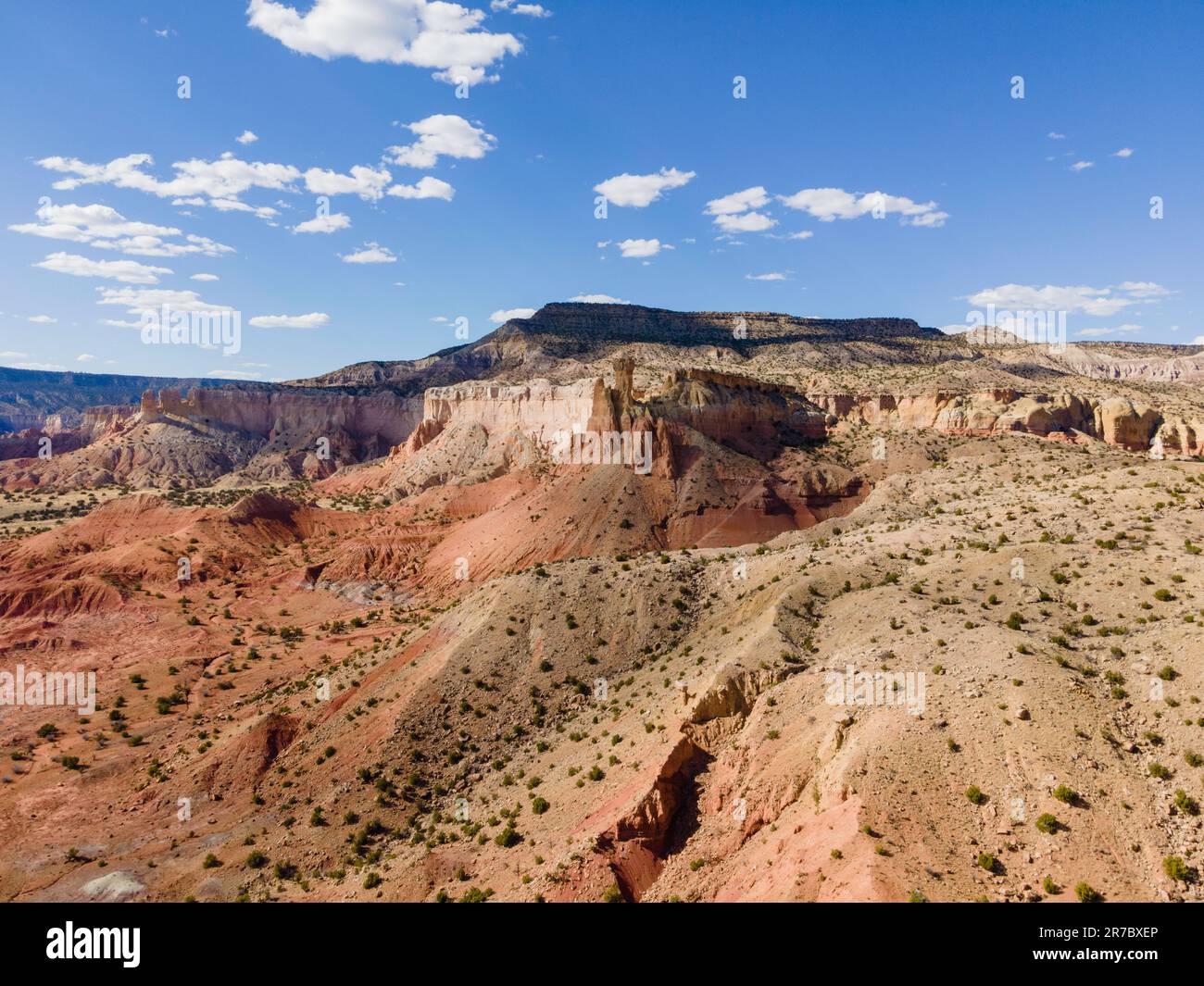 Aerial photograph of Georgia O'Keefe's Ghost Ranch, near Abiquiu, New ...
