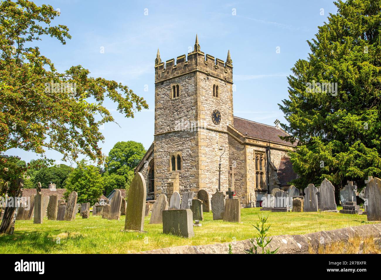Holy Trinity Church in the Derbyshire village of Ashford-in-the-Water ...