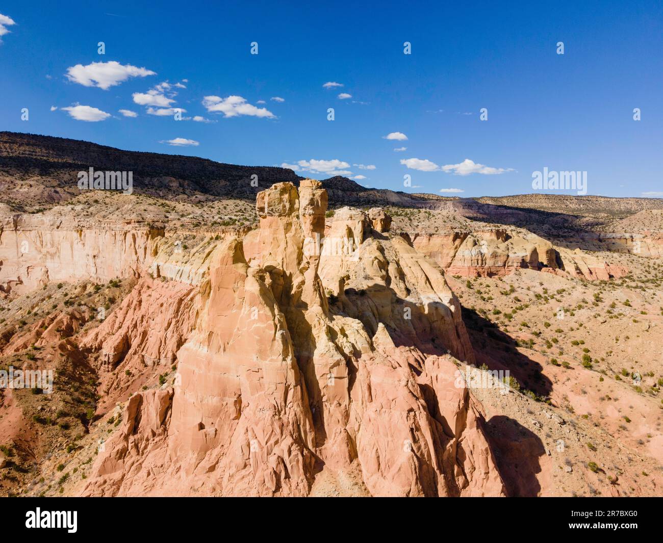 Aerial photograph of Georgia O'Keefe's Ghost Ranch, near Abiquiu, New ...