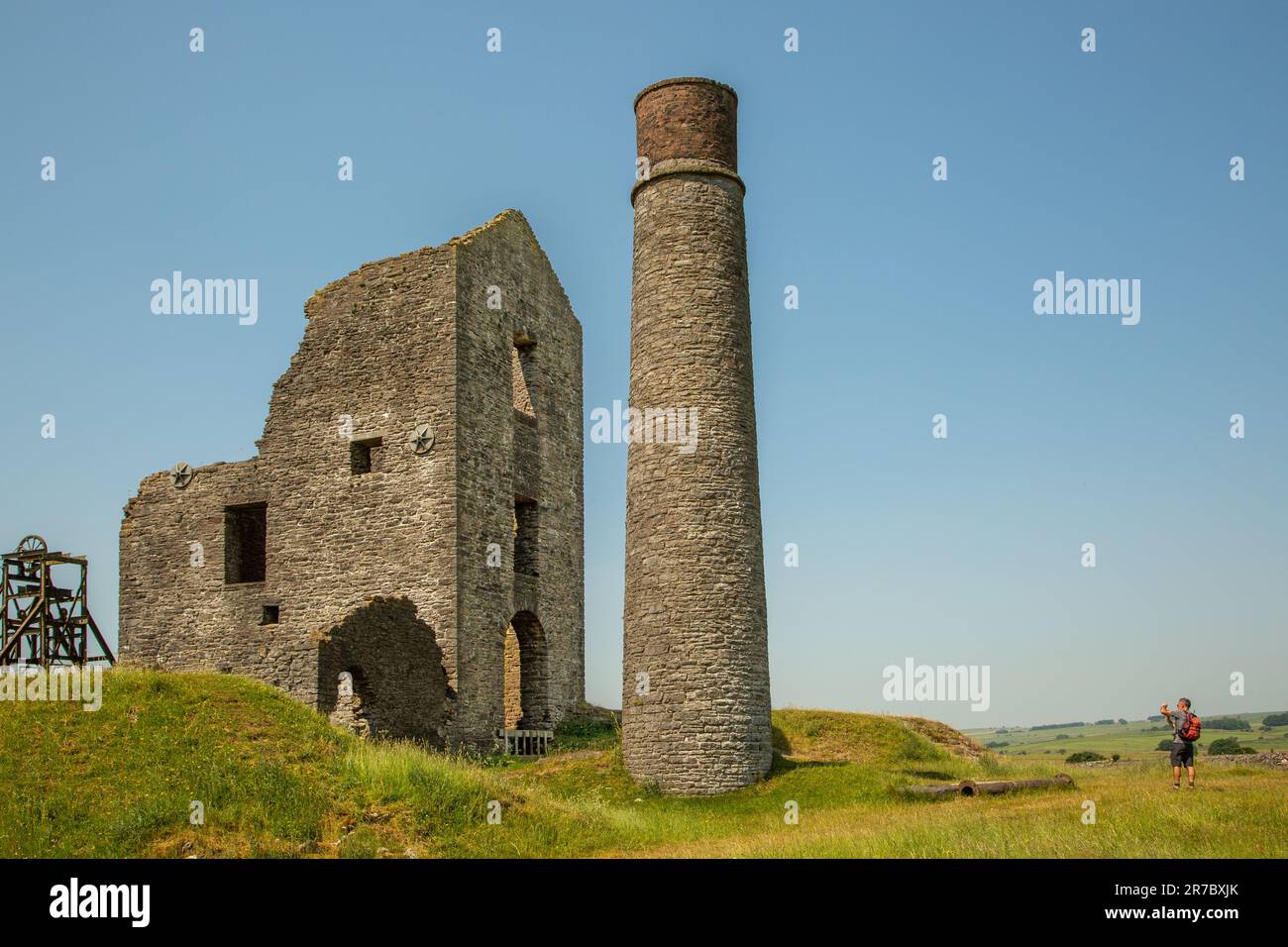 The Magpie Mine, the remains of a former lead mine in the Derbyshire ...