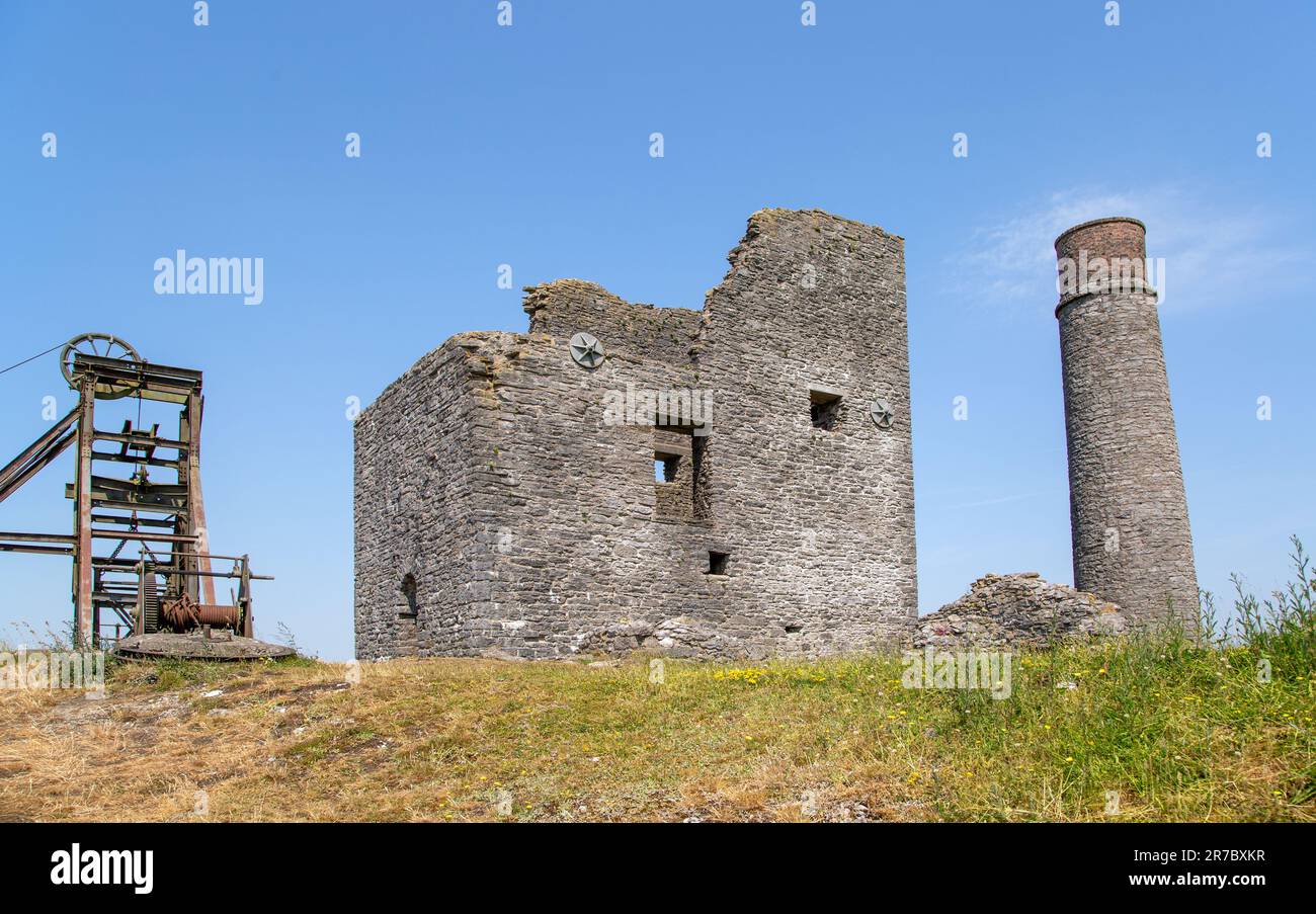 The Magpie Mine, the remains of a former lead mine in the Derbyshire ...