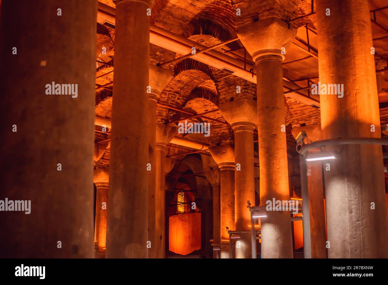 Beautiful cistern in Istanbul. Cistern - underground water reservoir ...