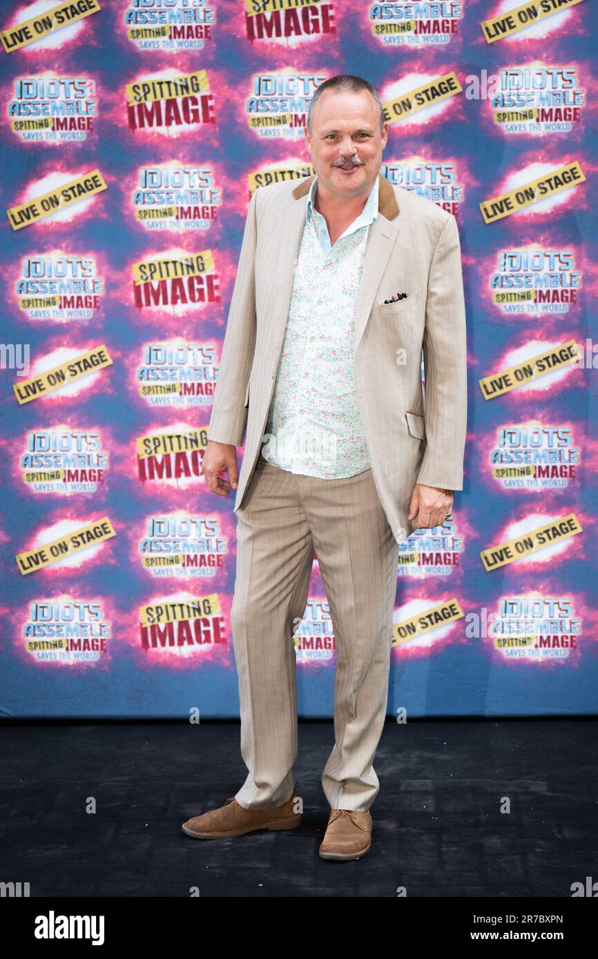 Al Murray arriving for the opening night of Idiots Assemble: Spitting ...