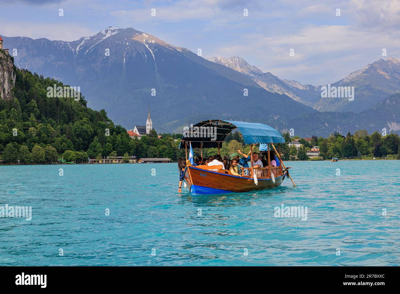 Traditional pletna boat hi-res stock photography and images - Alamy