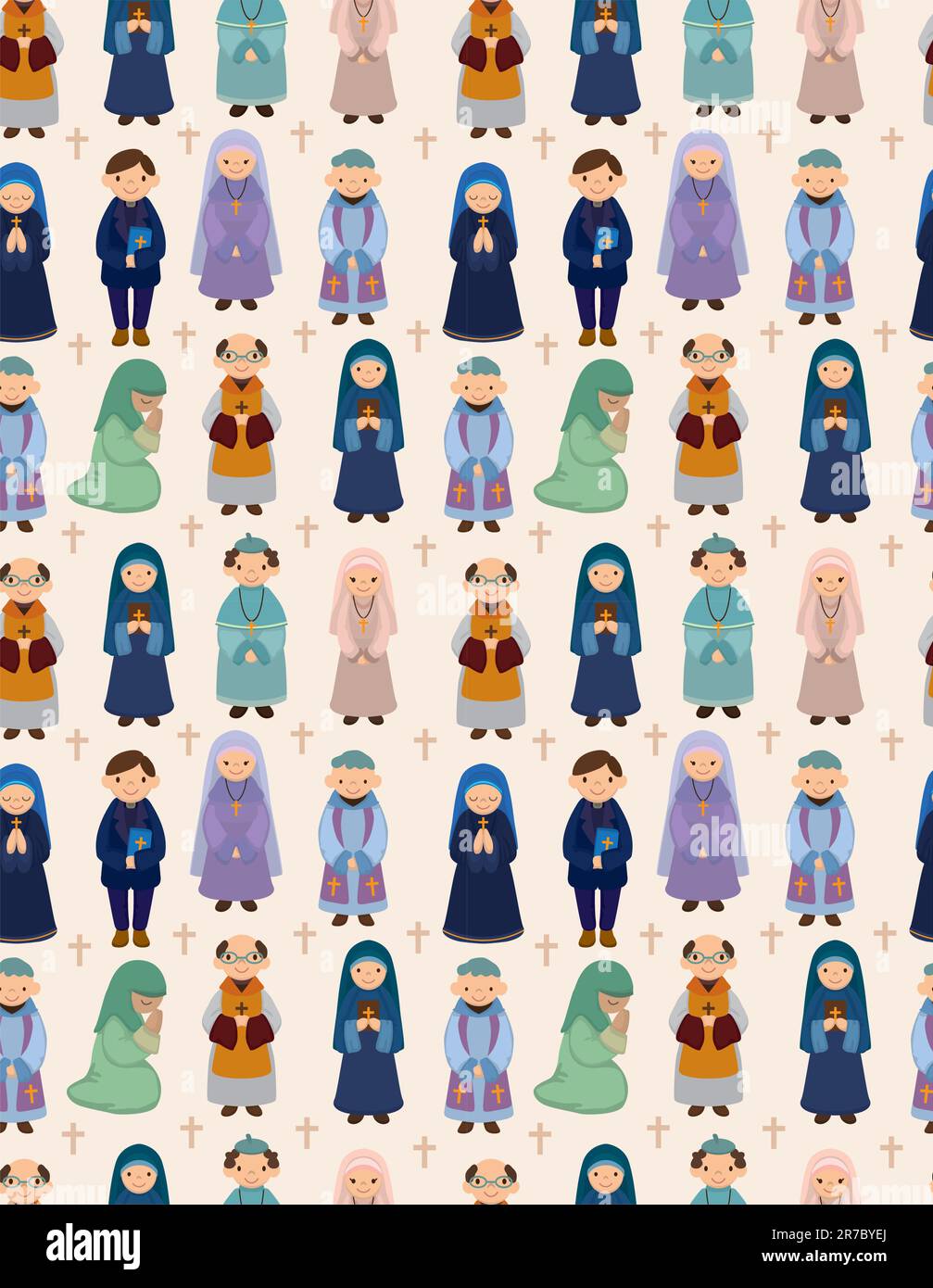 seamless priest pattern Stock Vector Image & Art - Alamy
