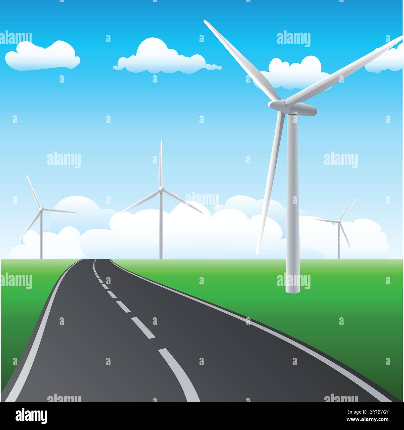 Road near the field Stock Vector Images - Alamy