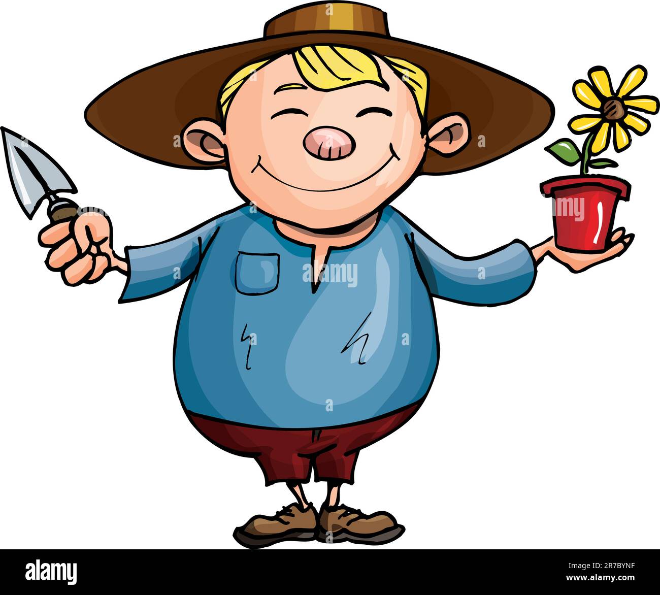 Cartoon gardener hi-res stock photography and images - Alamy