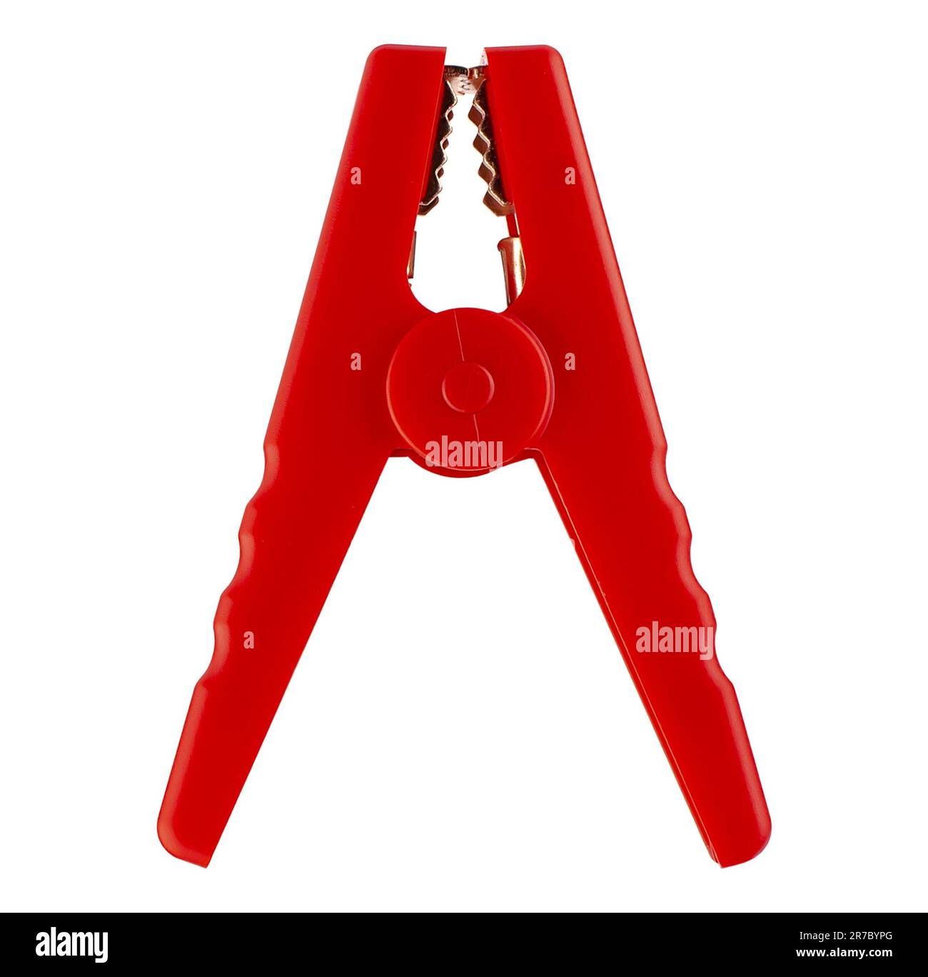 Clamps for electrical terminals white background in insulation Stock ...