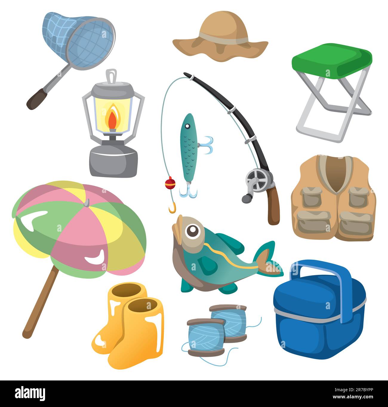 cartoon Fishing icons Stock Vector Image & Art - Alamy