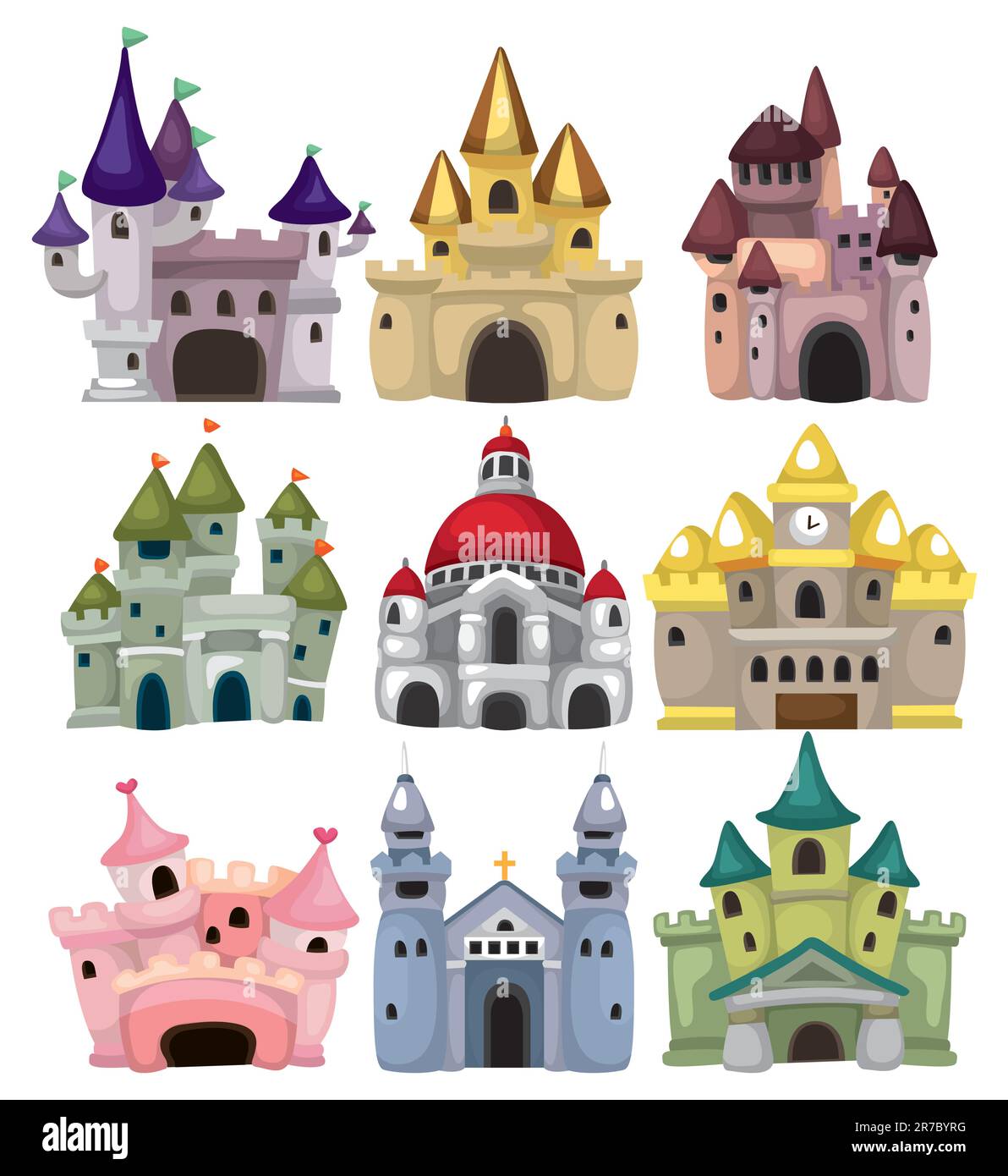 cartoon Fairy tale castle icon Stock Vector Image & Art - Alamy