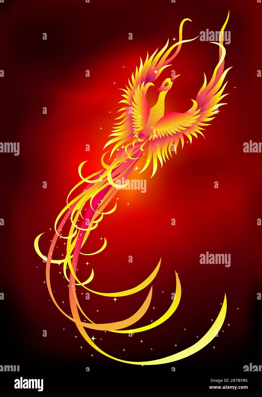 Vector illustration of phoenix bird Stock Vector Image & Art - Alamy