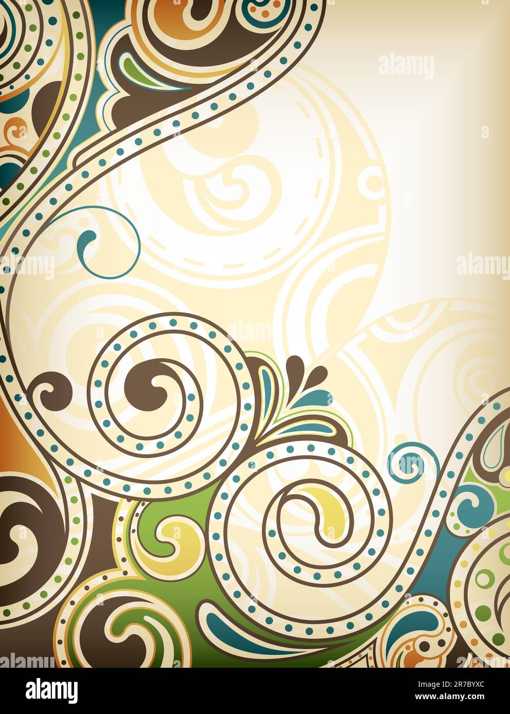 Illustration of abstract floral scroll Stock Vector Image & Art - Alamy