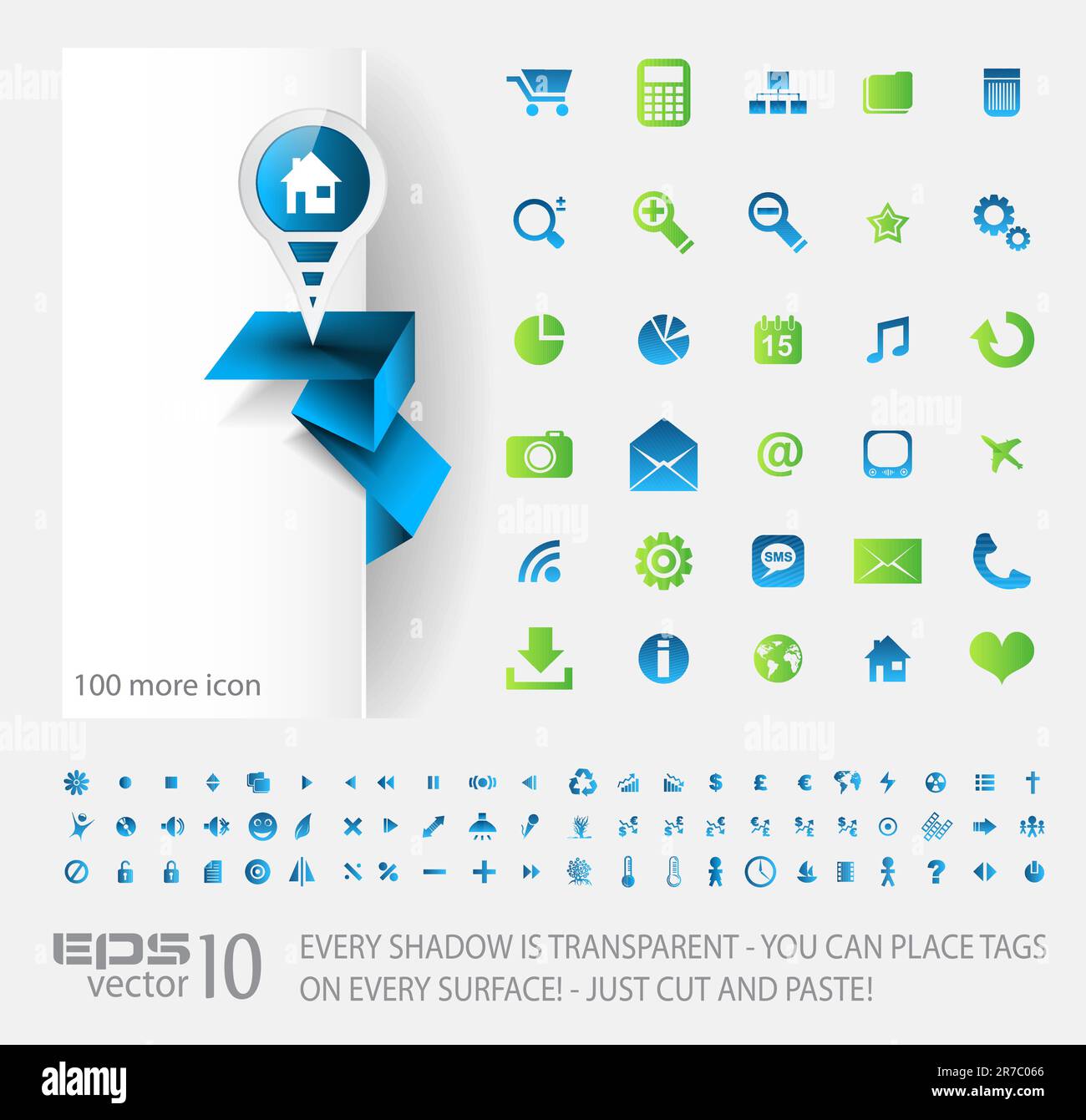 Paper PIN Style tag with TRANSPARENT shadows. You can place it on every ...