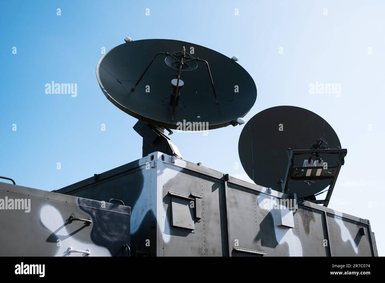 Radar system on military equipment. Modern military equipment Stock ...